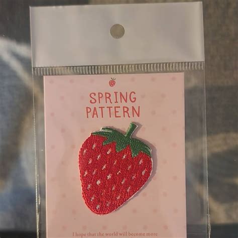 Strawberry Patch Iron On Patch Cute Patch Patch For Hat Patch For Jacket Patch For Clothing