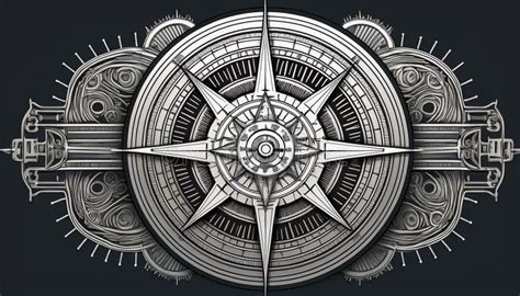 Old Compass Stock Illustration Illustration Of Wood 371573448