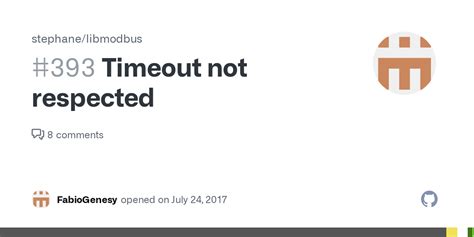 Timeout Not Respected Issue Stephane Libmodbus GitHub