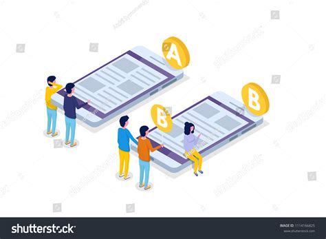 Ab Comparison Split Testing Isometric Concept Stock Illustration Shutterstock