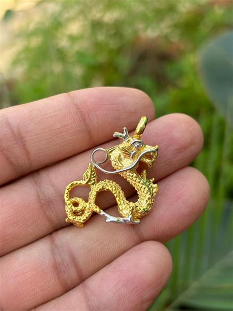 Sterling Silver Chinese Dragon Pendant Good Luck Amulet Etsy