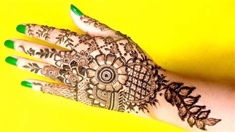 Latest Intricate Mehndi Design 2021 Semi Bridal Mehndi Design
