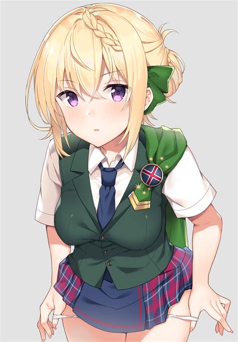 배경 화면 애니메이션 소녀들 Perth Kancolle 간타이 컬렉션 긴 머리 금발의 삽화 디지털 아트 팬 아트 1600x2300