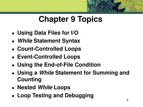 Ppt Chapter 5 File Objects And Looping Statements Powerpoint