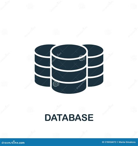 Database Icon Monochrome Simple Sign From Data Analytics Collection Stock Vector Illustration