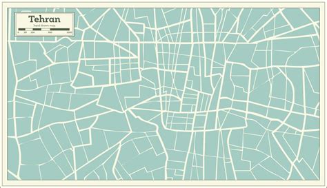 Tehran Iran Map In Retro Style 13705412 Vector Art At Vecteezy