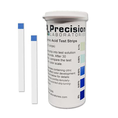 Ascorbic Acid Test Strip Precision Laboratories Test Strips