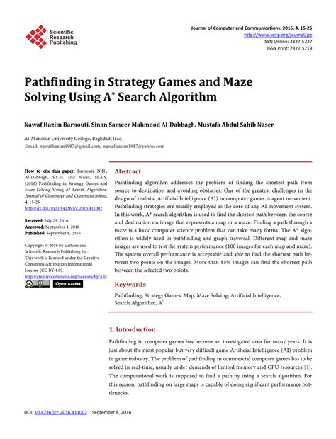 pathfinding in strategy games and maze solving using a search
