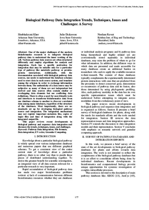 pdf biological pathway data integration trends techniques issues