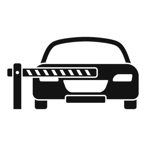 Premium Vector Car Parking Barrier Icon Simple Illustration Of Car Parking Barrier Vector Icon