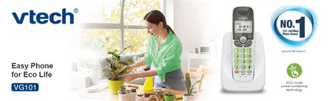 Amazon Com VTech VG101 Cordless Phone With Full Duplex Speakerphone And Caller ID Call Waiting