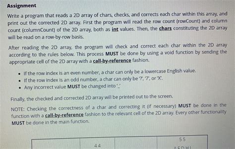 Solved Assignment Write A Program That Reads A 2d Array Of