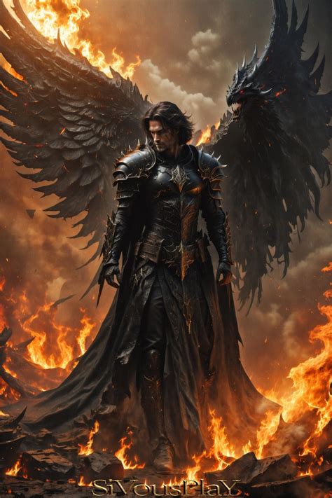 Dark Angel Art Print Fantasy Legend Digital Poster Digital Download