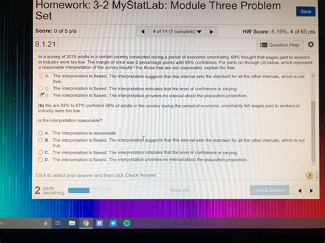 solved homework 3 2 mystatlab module three problem set