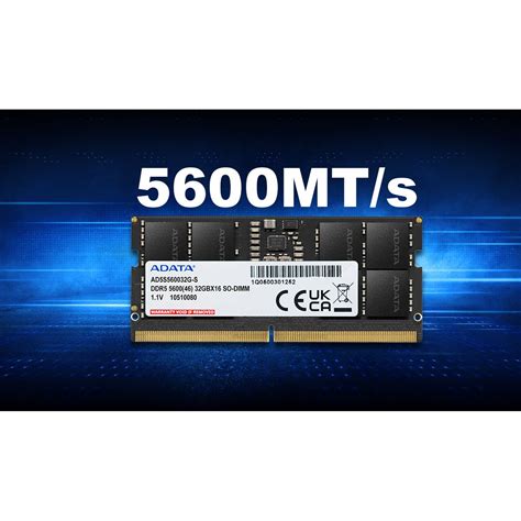 Adata Ddr5 5600mhz 32gb 1x 32gb So Dimm Laptop Ram