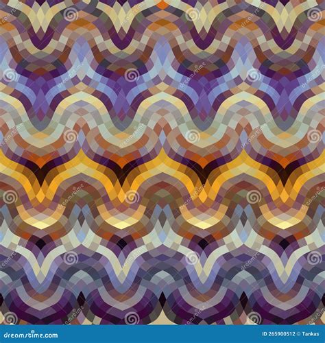 Geometric Abstract Pattern In Low Poly Style Seamless Wavy Pattern Stock Vector Illustration