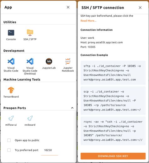 Sshsftp Connection To A Compute Session — Backendai Webui User Guide 2409 Documentation