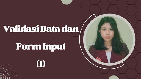Validasi Data Dan Form Input 1 Youtube