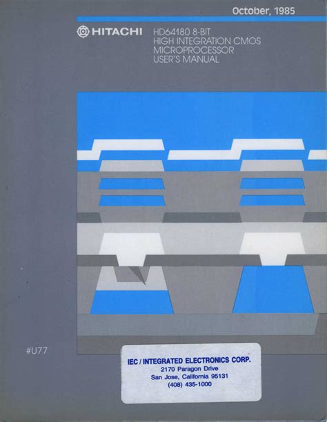 Hd64180 8 Bit High Integration Cmos Microprocessor User Manual