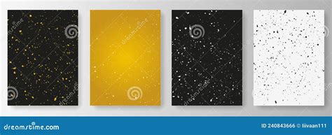 Collection Of Backgrounds With Splatter Dots Stock Vector