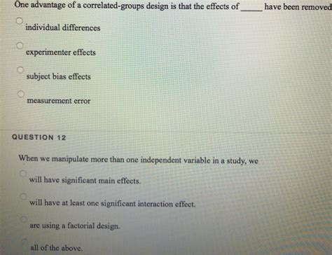 solved one advantage of a correlated groups design is that