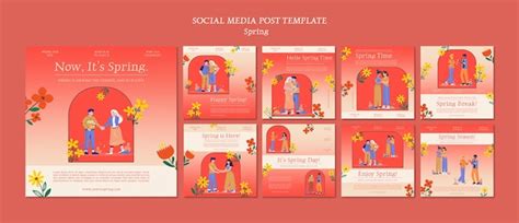 Premium Psd Gradient Spring Template