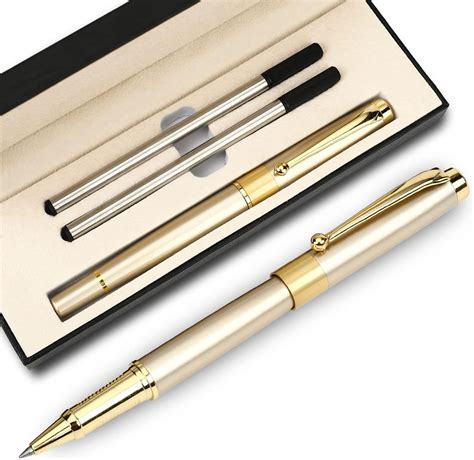 Scriveiner Gold Ballpoint Pen Stunning Luxury Pen With