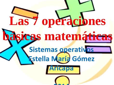 Operaciones Básicas Para 4º Grado Suma Resta Multiplicación Y División