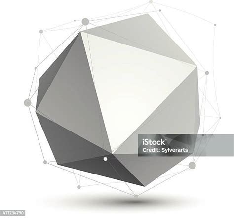 Bentuk Teknologi Spasial Vektor Poligonal Objek Eps8 3d Ilustrasi Stok Unduh Gambar Sekarang