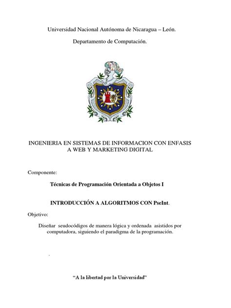 introduccion algoritmo ejercicios pdf algoritmos lenguaje de