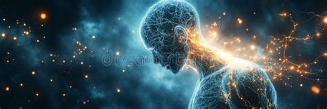 An Abstract Visualization Of Neural Synapses In The Body With Vibrant