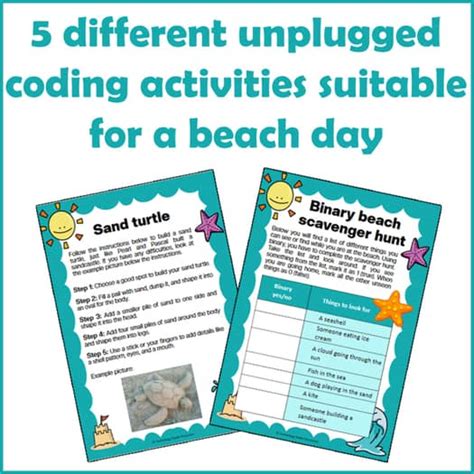 Unplugged Beach Day Coding Activities How To Code A Sandcastle Stem
