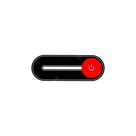 Sliderstyle Black Toggle Switch With Red Off Button Vector Icon On