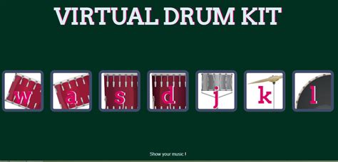 Simple Virtual Drum Kit App In Javascript Free Source Code Sourcecodester
