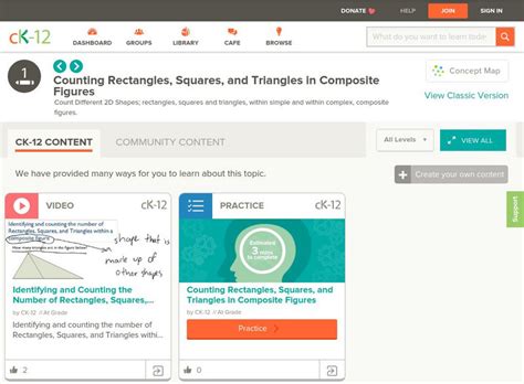 Ck 12 Elem Math Count Rectangles Squares And Triangles In Composite