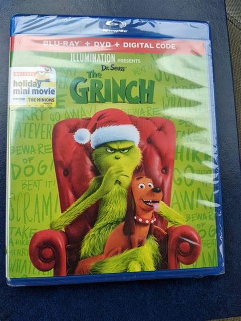 Illumination Presents Dr Seuss The Grinch Blu Ray Comprend 3 Mini