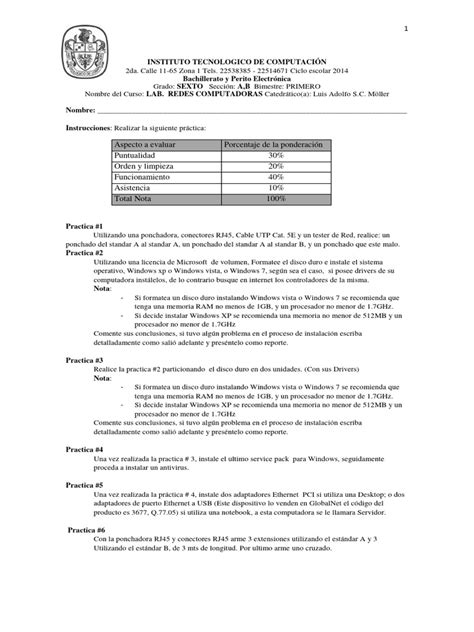 Lab Redes Pdf Red De Computadoras Controlador De Interfaz De Red