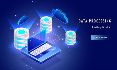 Data Processing Hosting Service Concept Based Landing Page Design With