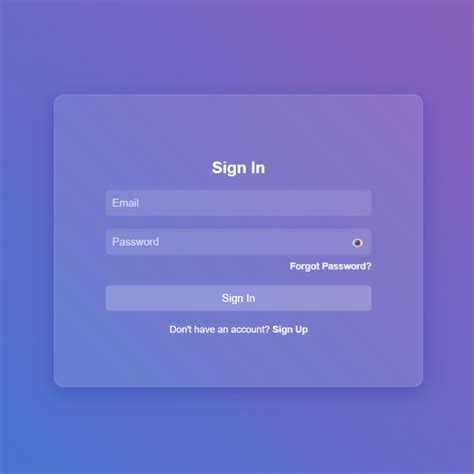 Glass Morphism Login Form V2 Webcrowd