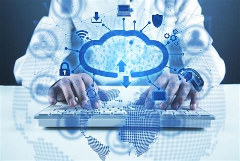 Premium Photo Cloud Computing Technology And Online Data Storage