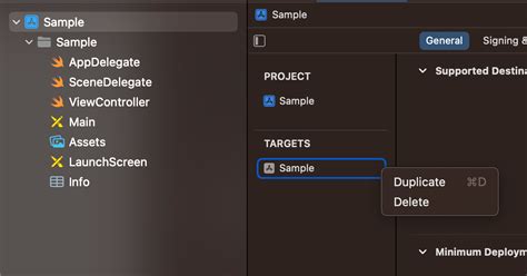 Multiple Target Setup Xcode Based On The Requirements And The By