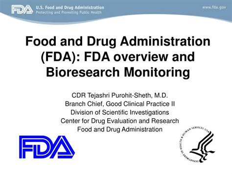 PPT Food And Drug Administration FDA FDA Overview And Bioresearch Monitoring PowerPoint