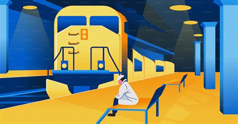 기차역을 통과하는 노란색 기차 벡터 Unsplash의 지하철 이미지