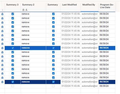 automation is moving all rows instead of only those that meet the