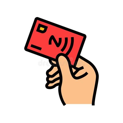 Card Nfc Technology Color Icon Vector Illustration Stock Illustration Illustration Of