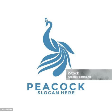 Luxurious Peacock Bird Logo Icon Abstract Peacock Logo Vector Design
