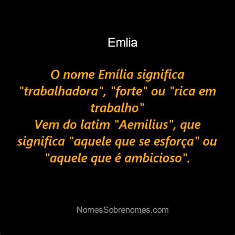 👪 → Qual O Significado Do Nome Emlia