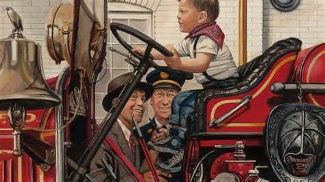 Firefighter Norman Rockwell Art Norman Rockwell Illustration Art