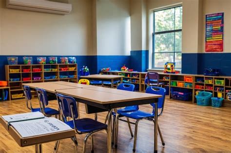 Classroom With Stem Kits On Tables Premium Ai Generated Image