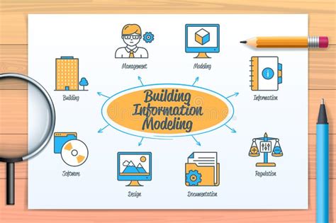 Management Information System Vector Infographic In Minimal Outline Style Stock Illustration